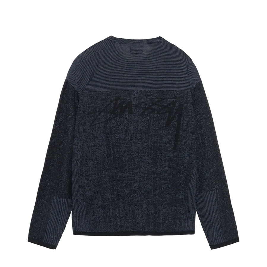 Stussy Engineered Panel Sweater Navy (WORN) – RIF LA