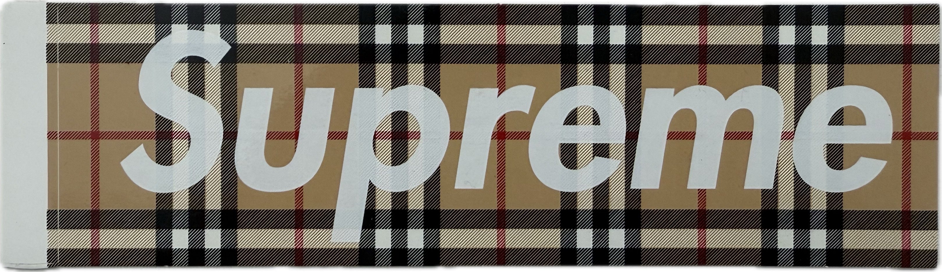Supreme Burberry Box Logo Sticker Brown – RIF LA