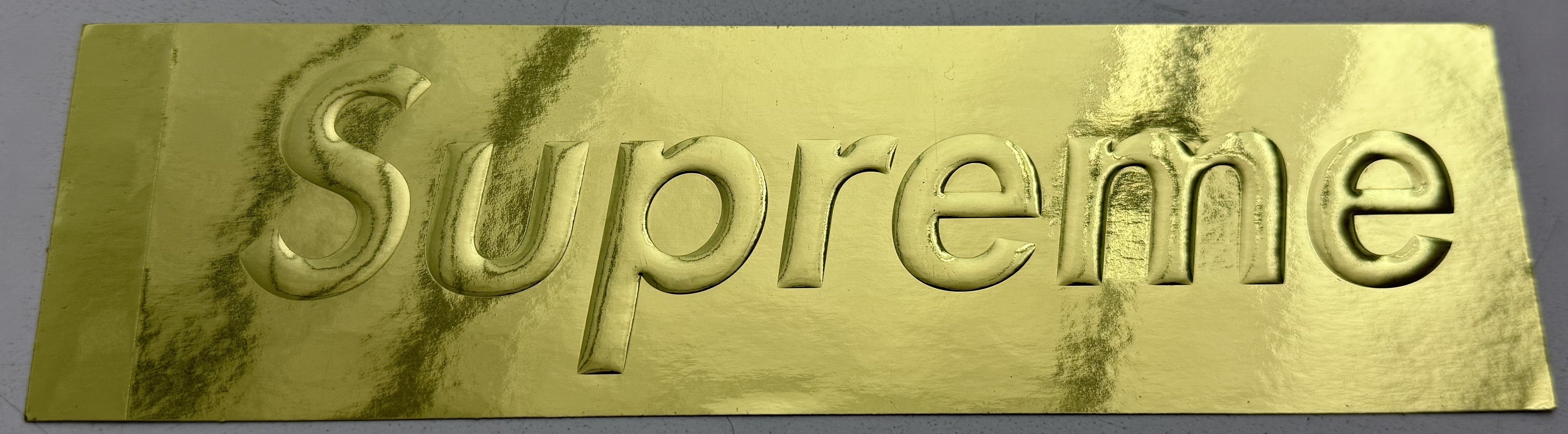 Embossed Metallic Gold Box Logo Sticker – RIF LA