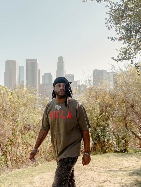 RIF Classic Logo Tee Olive/Safety Orange – RIF LA