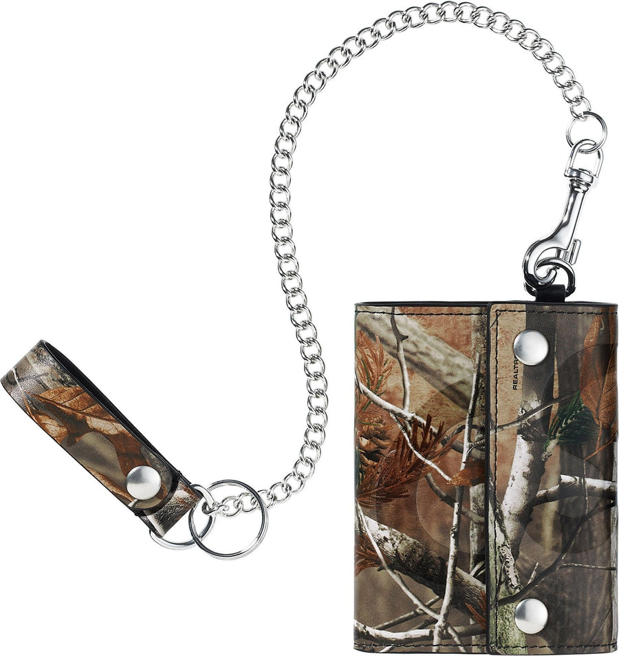 Supreme Leather Chain Wallet Real Tree Camo – RIF LA