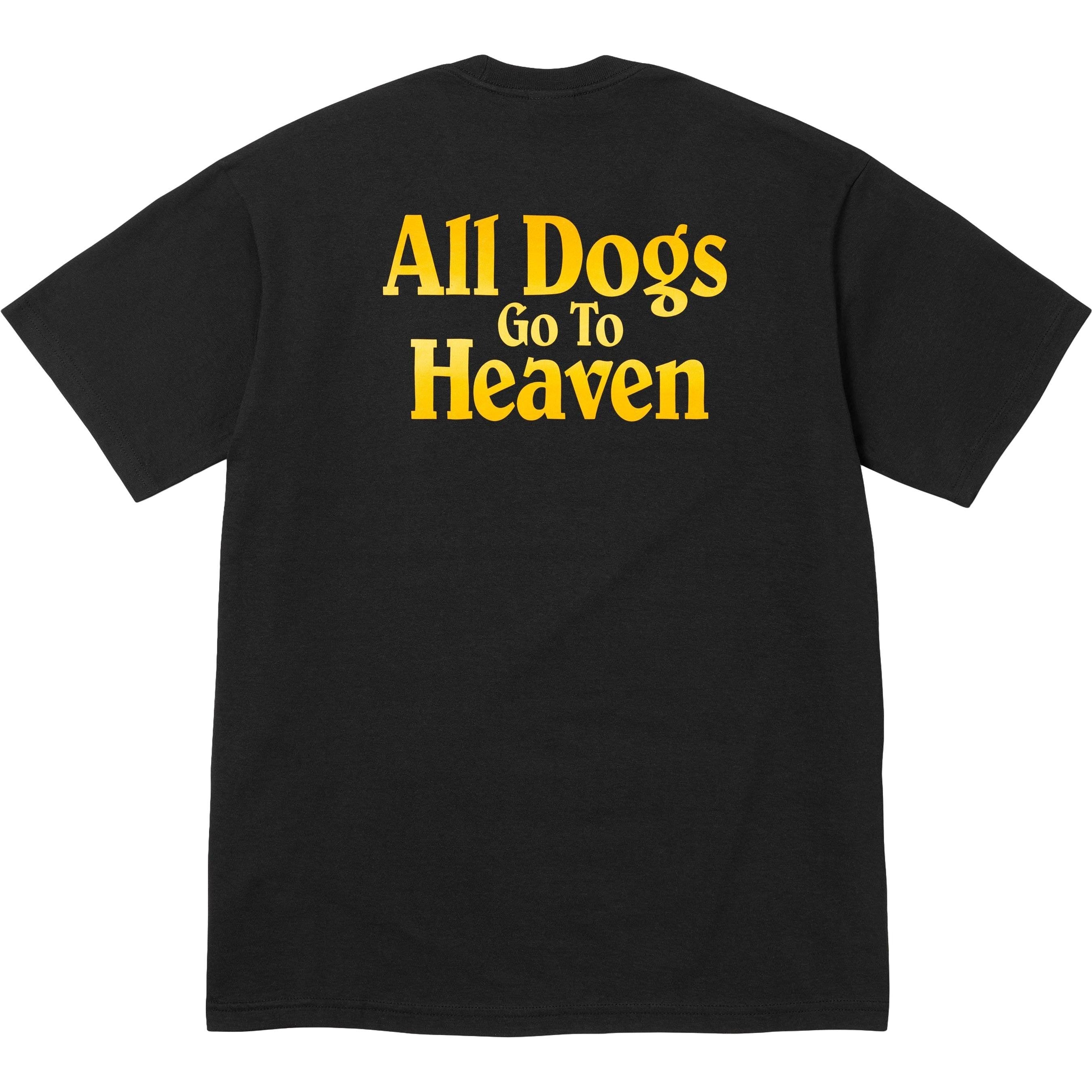 Supreme All Dogs Go To Heaven Tee Black (WORN) – RIF LA